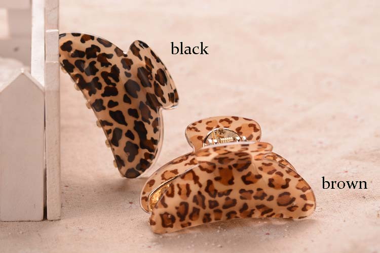 Silver Coconut » Leopard Print Acrylic Hair Claw