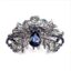 Silver Coconut » Silver Teardrop Rhinestone Metal Hair Claw
